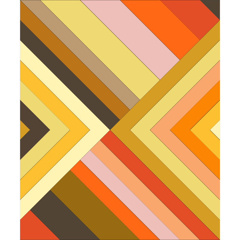 Fractal Patchwork Paper Pattern + Fabric Kit – Sew Much Moore