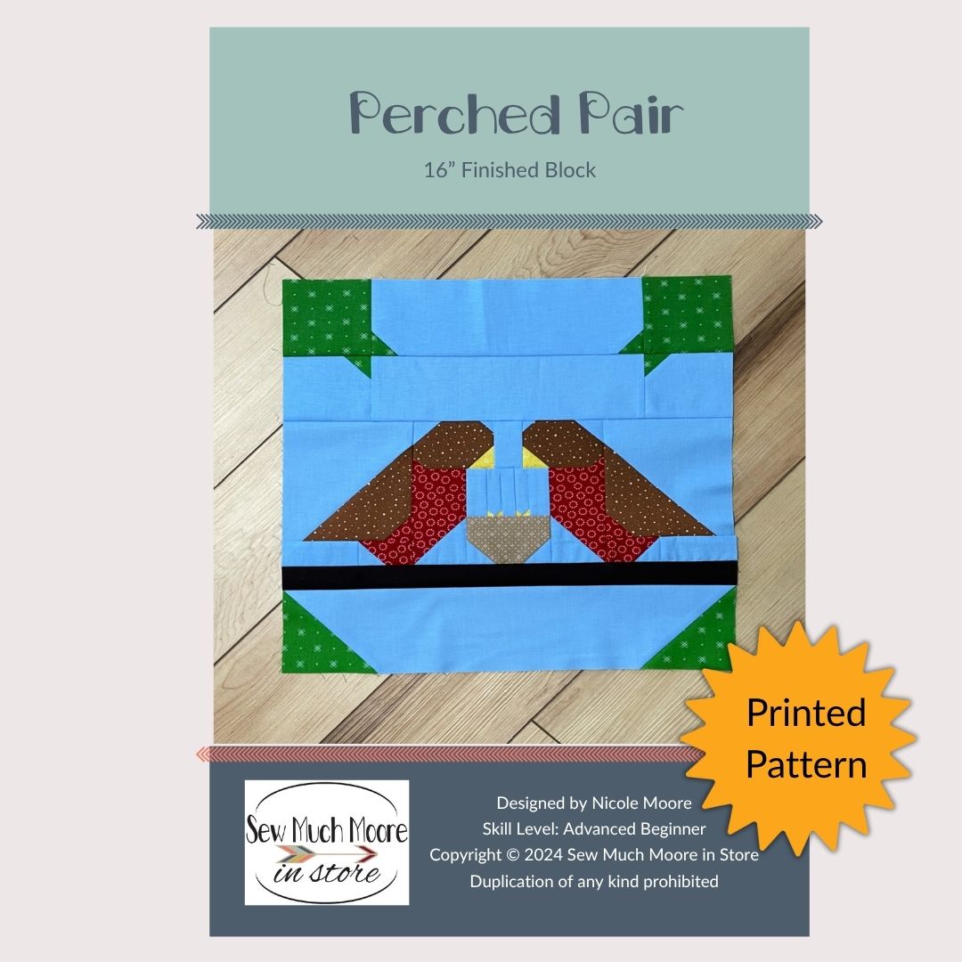 Perched Pair Quilt Block Paper Pattern – Sew Much Moore
