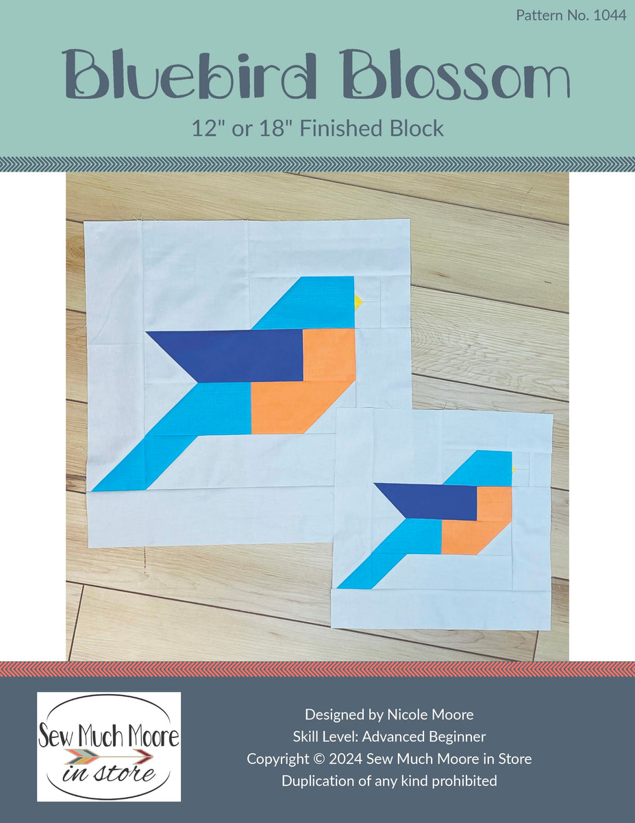 Bluebird Blossom Quilt Block – Sew Much Moore