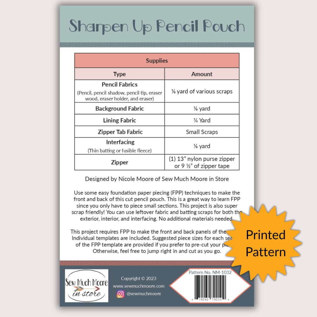 Sharpen Up Pencil Pouch – Sew Much Moore