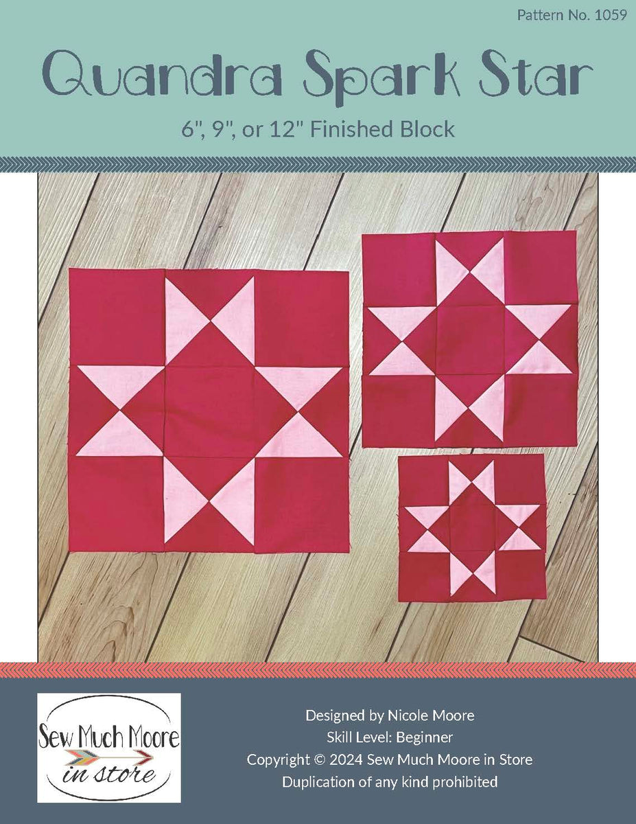 Quandra Spark Star Quilt Block Pattern - PDF – Sew Much Moore