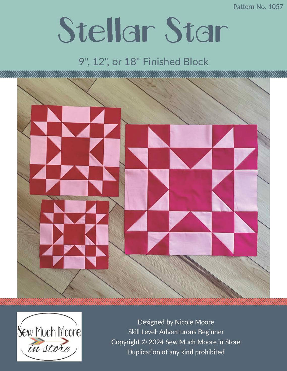 Stellar Star Quilt Block Pattern - PDF – Sew Much Moore