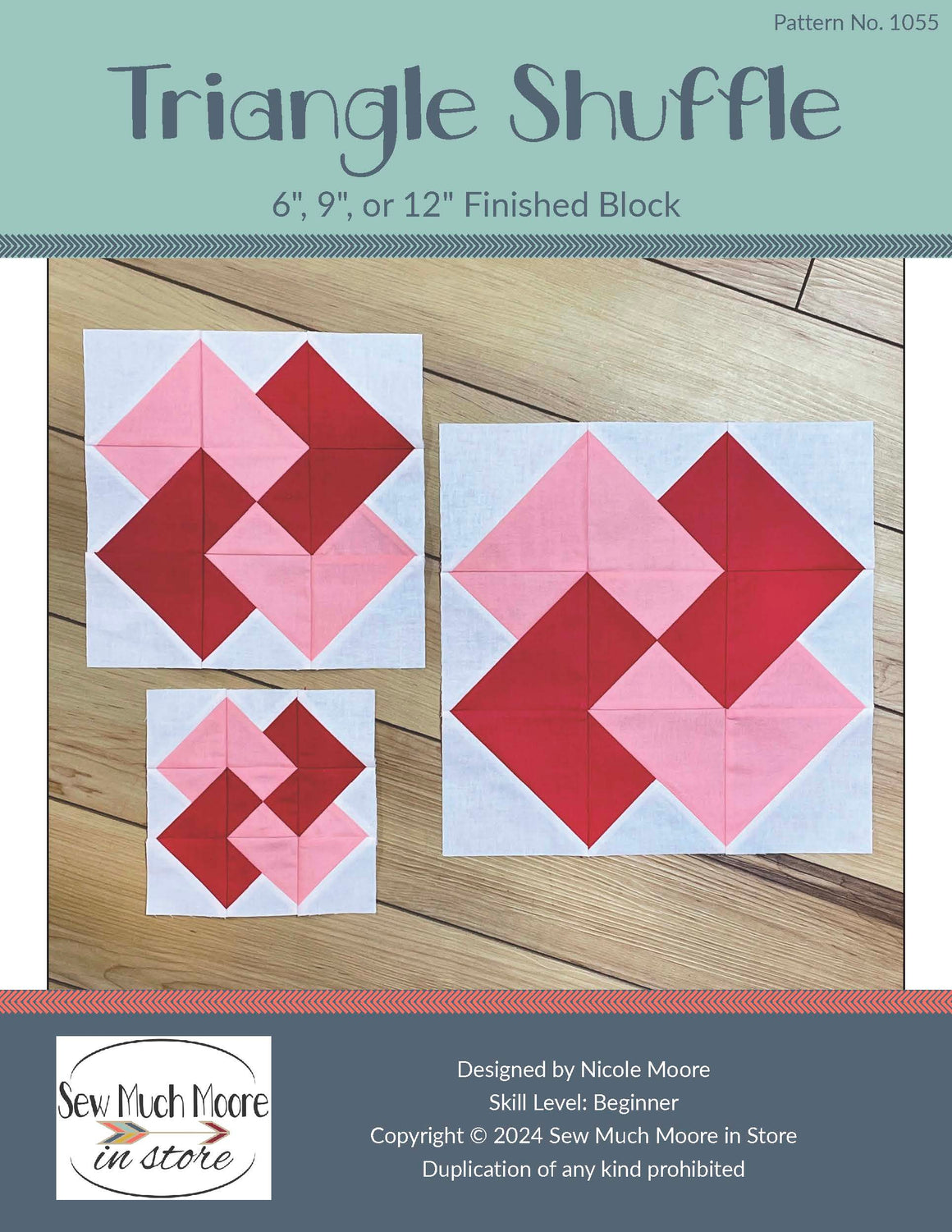 Triangle Shuffle Quilt Block PDF Pattern – Sew Much Moore