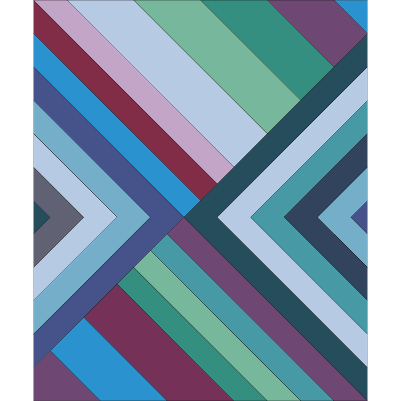 Fractal Patchwork Paper Pattern + Fabric Kit – Sew Much Moore